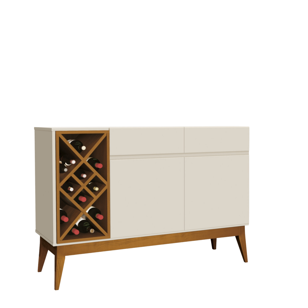 Buffet Petrus/Passion Off White/Cedro – EDN MÓVEIS – Fênix Móveis ...